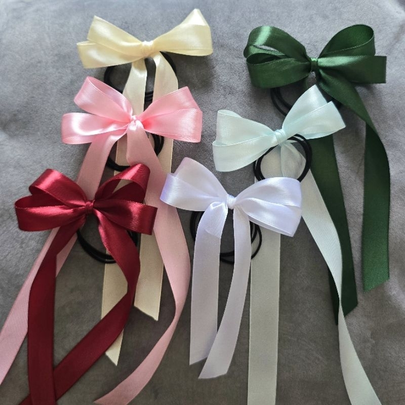 [Handmade] Satin Ballet Dancer Fashion Ribbon Hair Tie. Getah Rambut ...