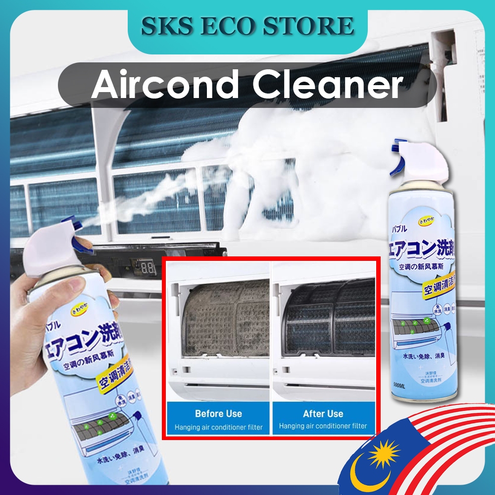 500ml Aircond Cleaner Spray Air Conditioner Cleaner Spray Pembersih ...