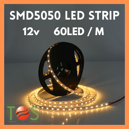 ETOS【5METER】DC 12V SMD5050 60LEDs LED Flexible LED Light Strip Lampu ...