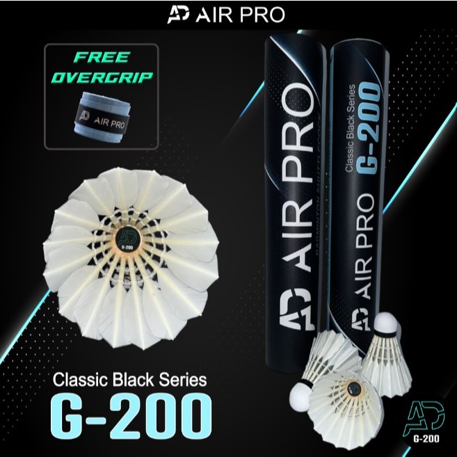 Air Pro Badminton Shuttlecock Durability Classic Black Series G-200 12 ...