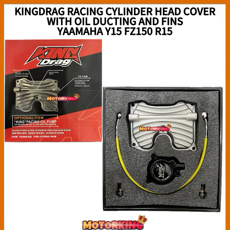 KIND DRAG RACING CYLINDER HEAD COVER WITH OIL DUCTING AND FINS YAMAHA ...