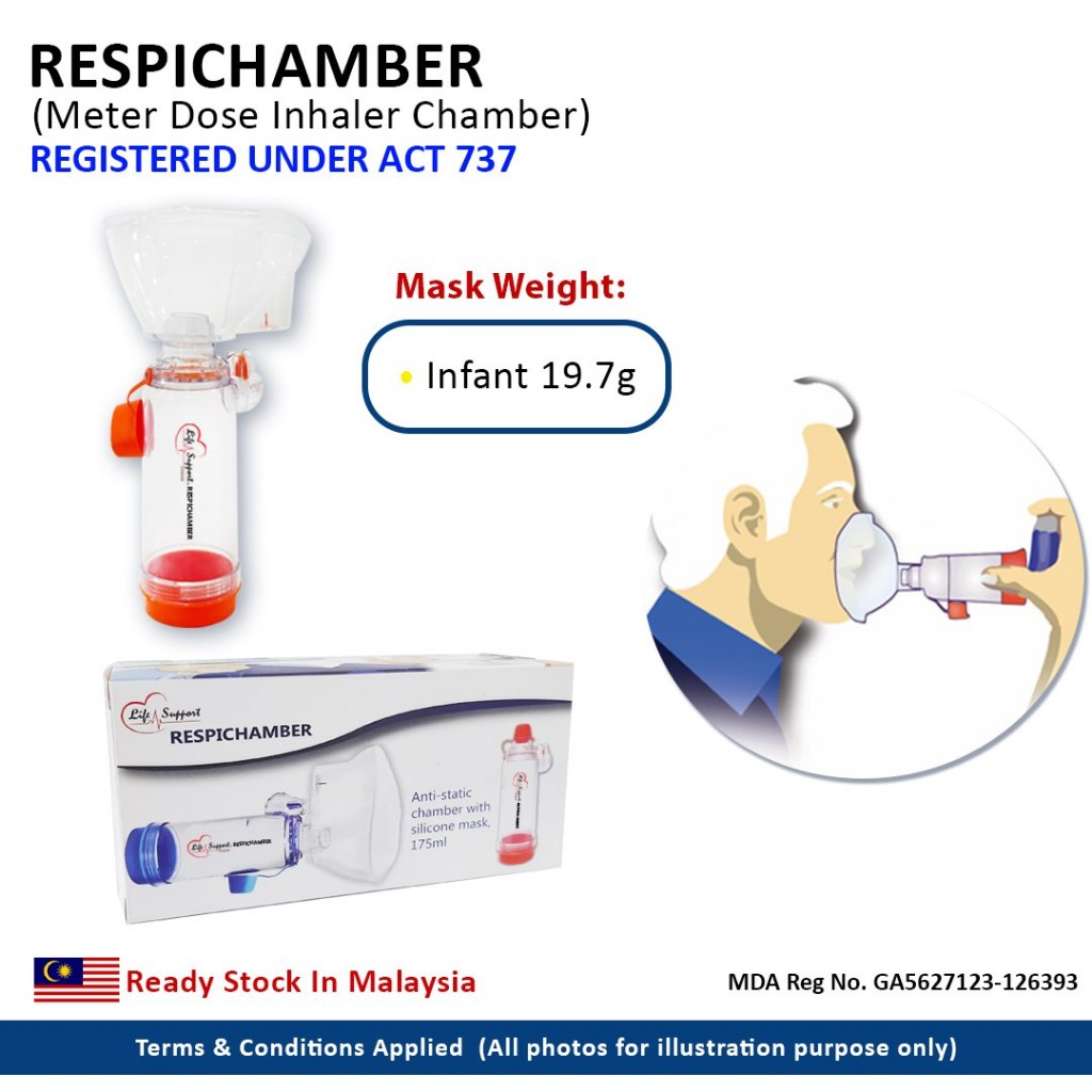 [𝐌𝐃𝐀 𝐀𝐏𝐏𝐑𝐎𝐕𝐄𝐃] Infant Spacer Respichamber Anti-Static with Silicone ...