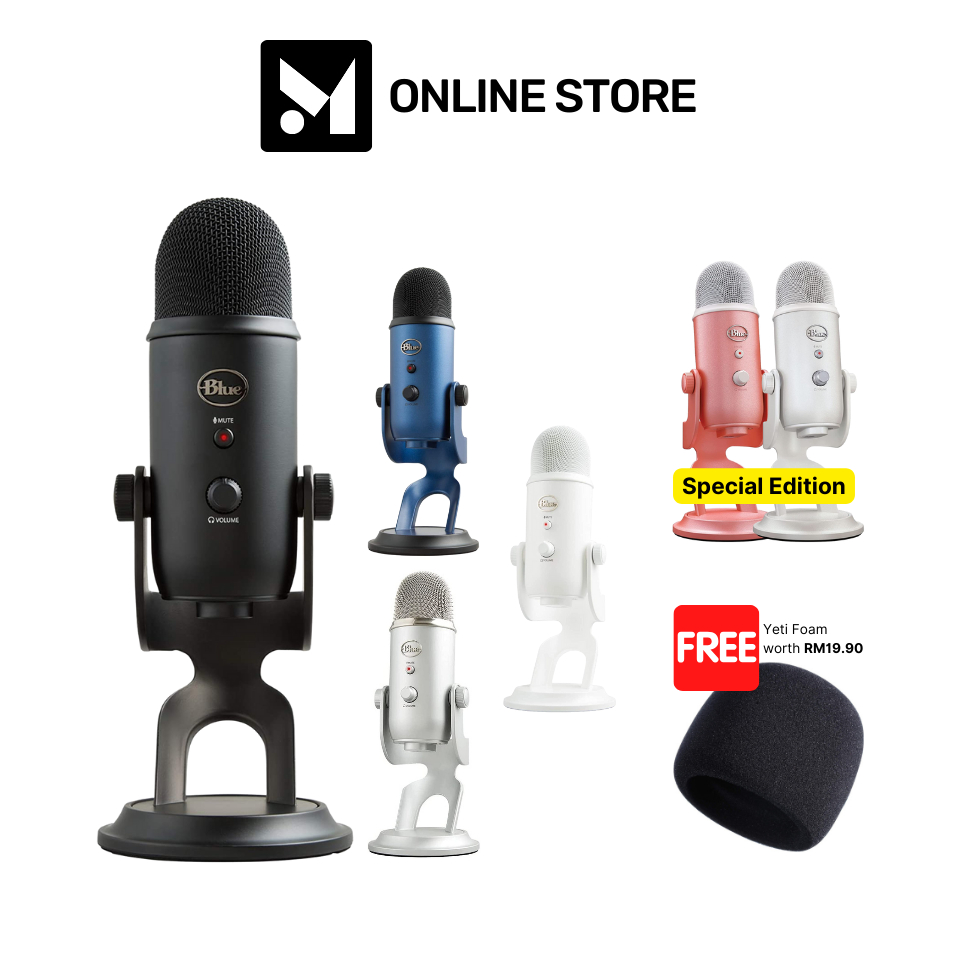 Blue Yeti - USB Mic for Recording & Streaming on PC and Mac, 3 ...