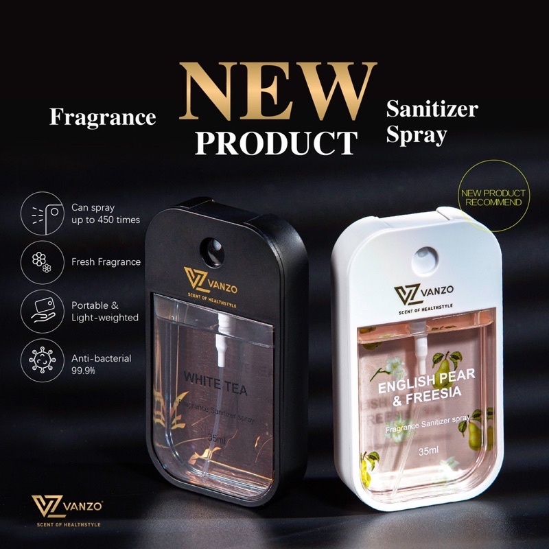 VANZO Hand Sanitizer Pocket Spray Fragrance Hand Spray Disinfectant ...