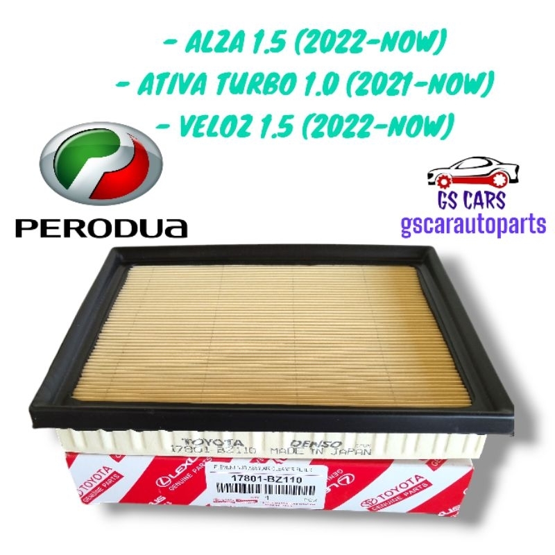 Engine air filter perodua alza 1.5 start 2022/ativa turbo 1.0/toyota ...