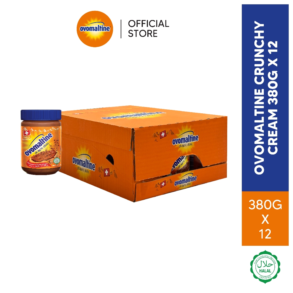 [CARTON] Ovomaltine Crunchy Cream 380g x 12 bottles [EXP: 16/Jan/2025] | Shopee Malaysia
