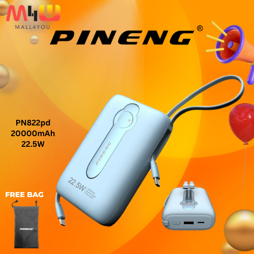 Pineng PN-822 PD PD 22.5W 20W Fast Charging Powerbank Built in Dual ...