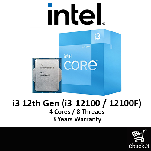 INTEL I3-12100F / I3-12100 4.3GHZ 12MB CACHE LGA1700 Processor | Shopee ...
