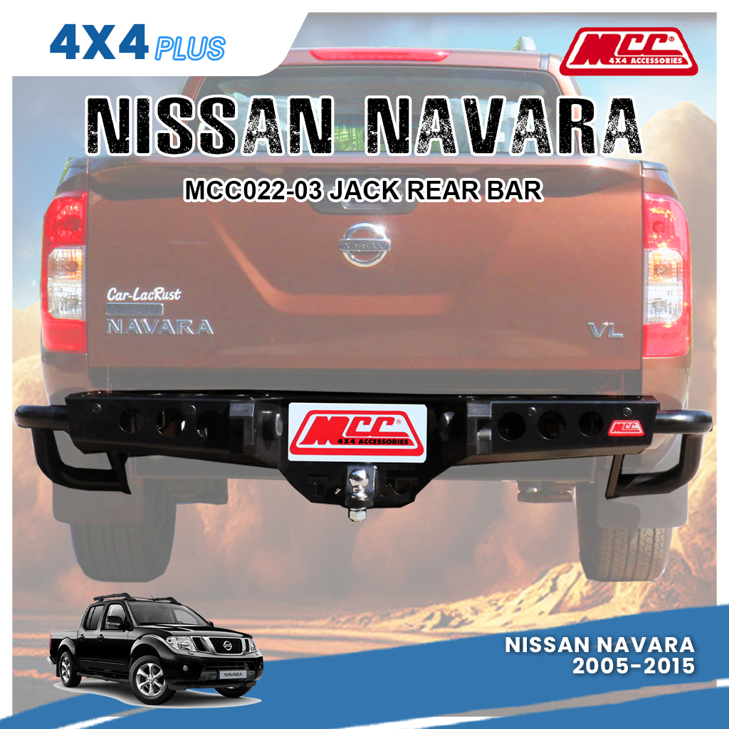 Nissan Navara D40 Facelift Rear Jack Bar 2005-2015 Bumper Besi 4X4 ...