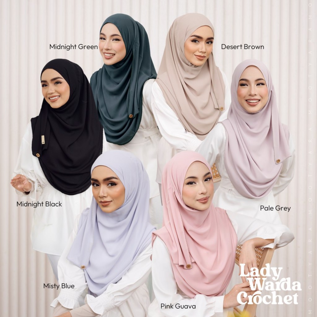 LADY WARDA CROCHET material chiffon by Mootiara | Shopee Malaysia