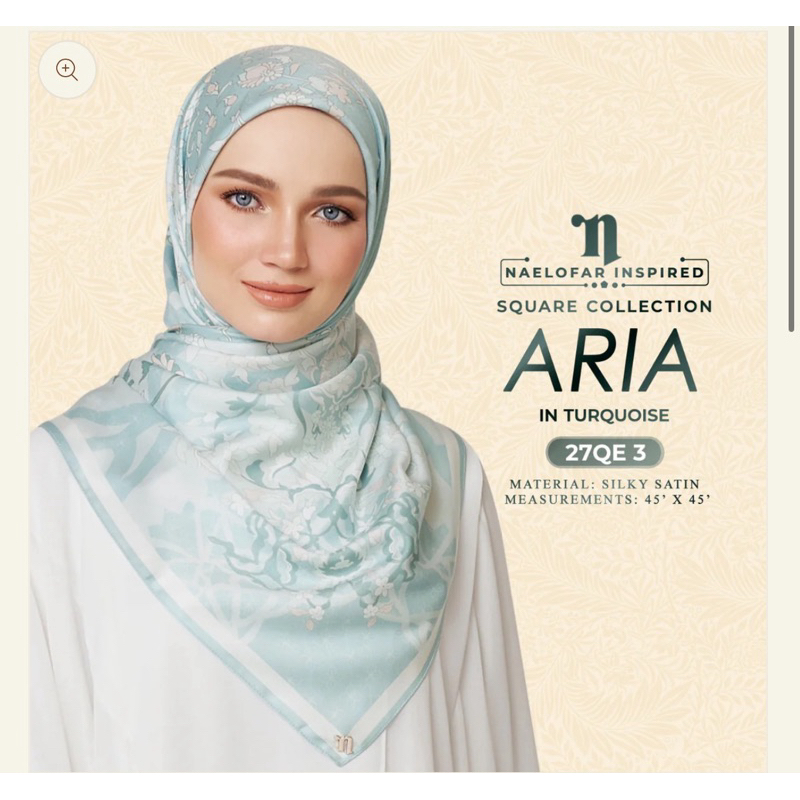 SQUARE NAELOFAR INSPIRED PRINTED AMORA | ALIYN | WEAVE | RESORT | MERMAID | ARIA | EDEN | PALOMA ...