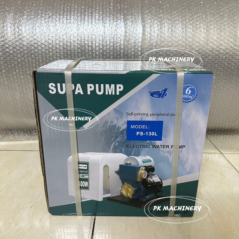 SUPA PUMP PS-130L (400w/0.55Hp) Automatic Self-Priming Water Pump With COVER Pump Air Rumah Auto ...
