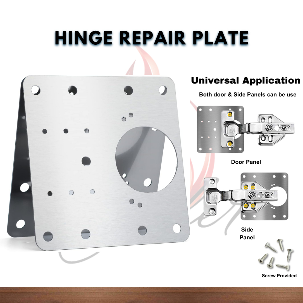 Home Door Cabinet Hinge Repair Plate Kit Cabinet Side Panel Damage Hole ...