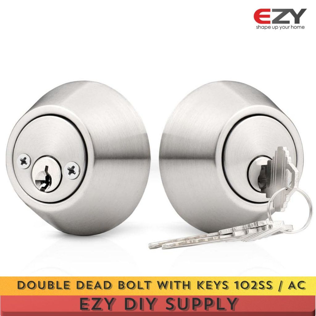 DOUBLE Deadbolt Door Lock / Home Security Lockset Thumbturn And Key ...