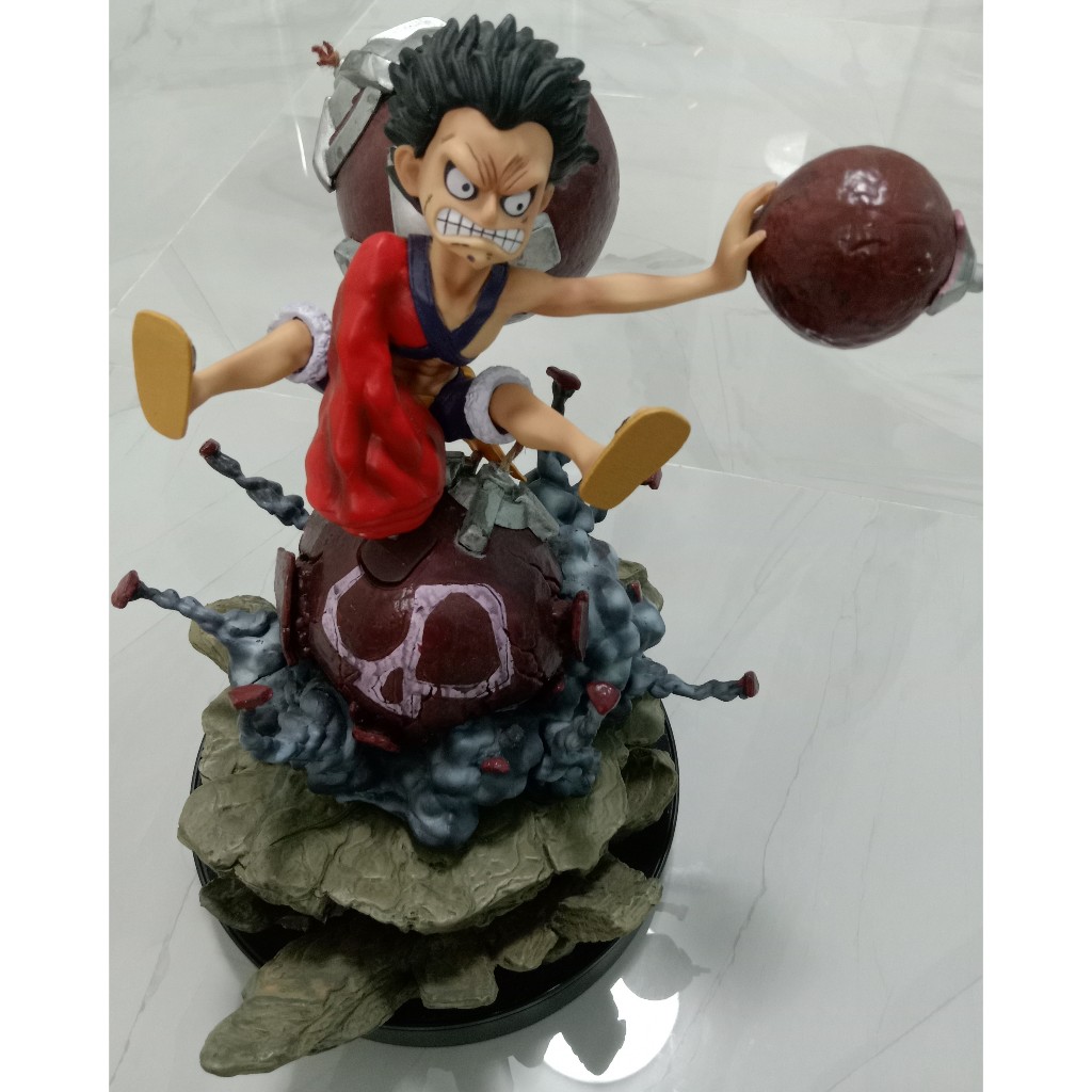 One Piece GK Snake Man Monkey D Luffy Bomb On Hand (30cm Height ...