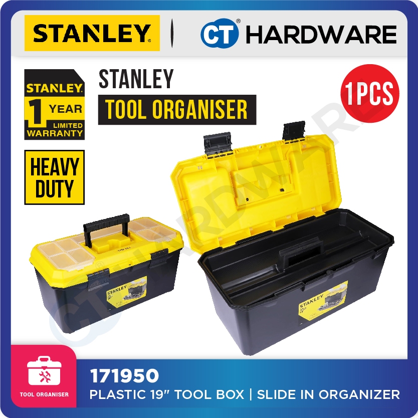 STANLEY 171950 PLASTIC 19" TOOL BOX | SLIDE IN ORGANIZER (480 X 230 X ...