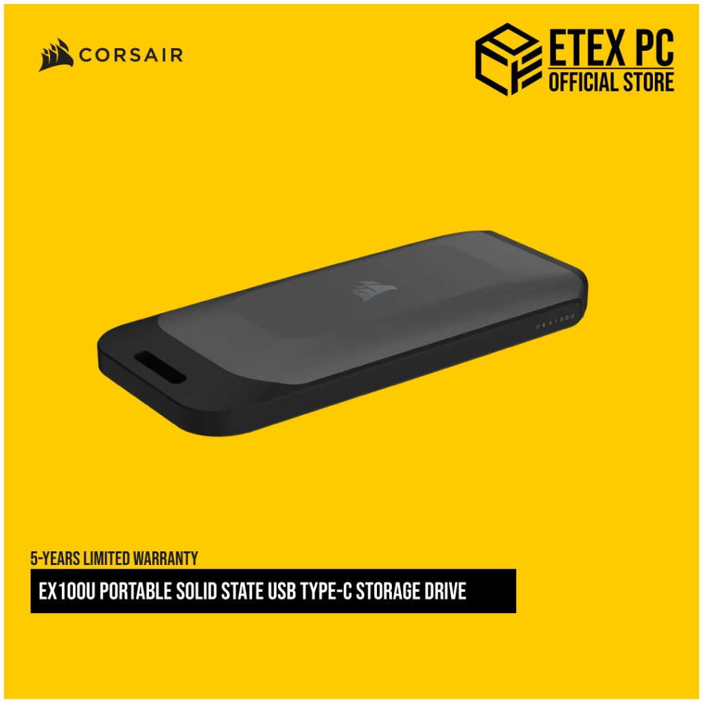 CORSAIR EX100U 1TB / 2TB / 4TB Portable Solid State USB Type-C Storage ...