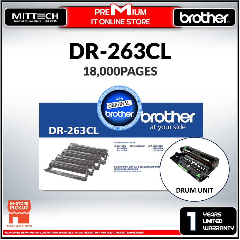 Brother Original Genuine Drum DR-263CL For HL-L3230CDN DCP-L3551CDW MFC ...