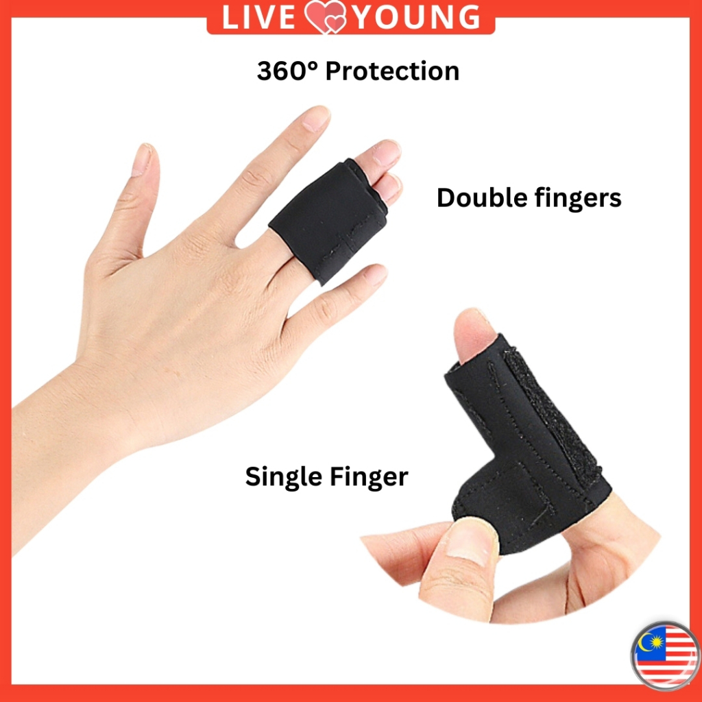 Finger Strap 360° Protection Single Double Support Guard Sleeve Sport ...