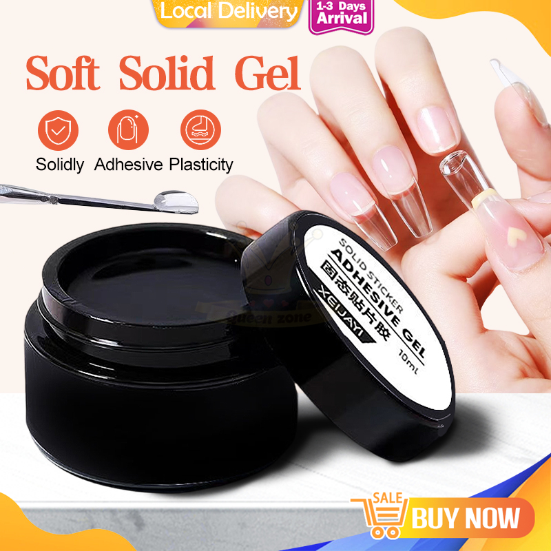 Solid Nail Tips Gel Solid Sticker Nail Tips Adhesive Glue Patch Super ...