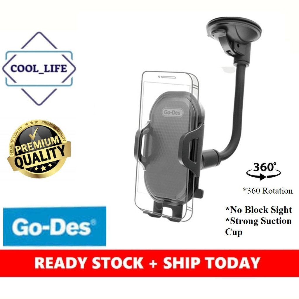 GO-DES Flexible Arm Windshield Car Holder GD-HD651 Car PhoneHolder ...