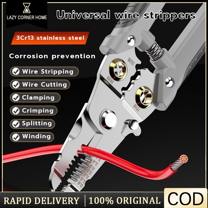 6 in 1 Wire Stripper Electrician Tool/0.8-3.2mm Hand-held Cable Crimper ...