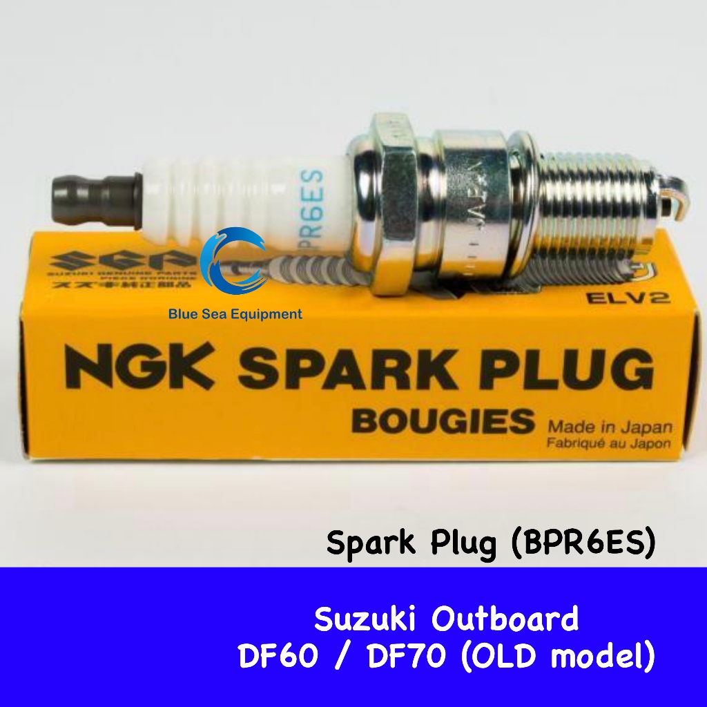 Original Suzuki BPR6ES Spark Plug DF60 DF70 (OLD Model) - 09482-00299 ...
