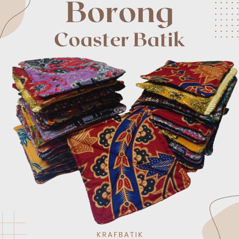 [BORONG] 50pcs Coasters Batik Pelapik pinggan dan cawan sesuai untuk ...