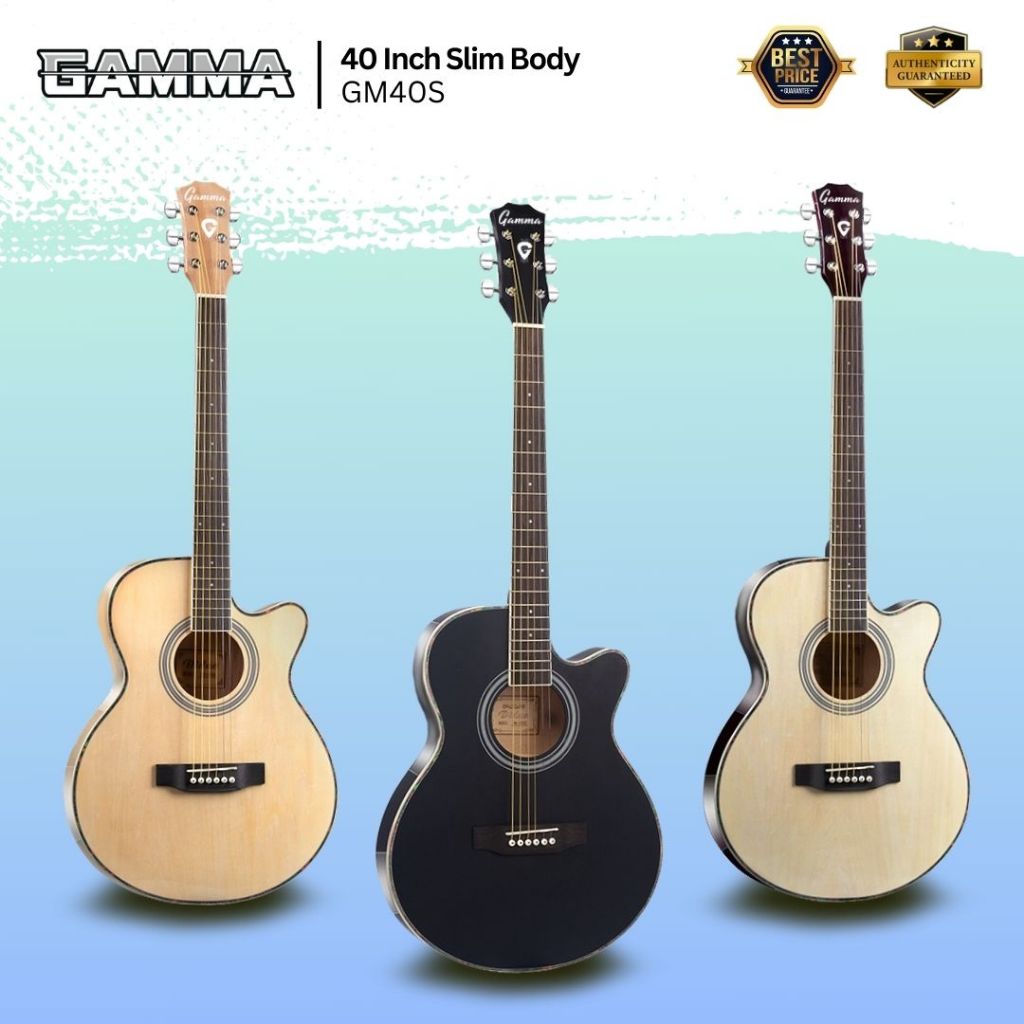 GAMMA Series 40 inch Slimbody Acoustic Guitar (GM40S) | Shopee Malaysia