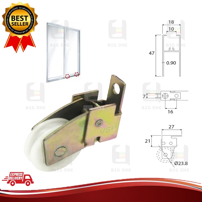 (SMALL) 002 NYLON WHEEL ROLLER FOR SLIDING PATIO WINDOW DOOR | Shopee ...