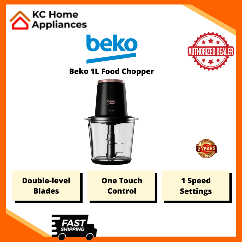 Beko 1L Food Chopper | 500W | 1 Speed | 4 Blade System | One Touch ...