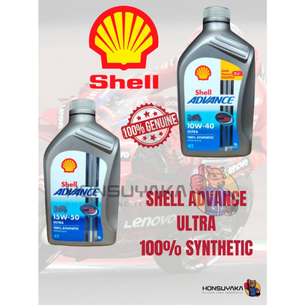 SHELL ADVANCE ULTRA 4T 100% SYNTHETIC 10W40/15W50 1 LITER | Shopee Malaysia