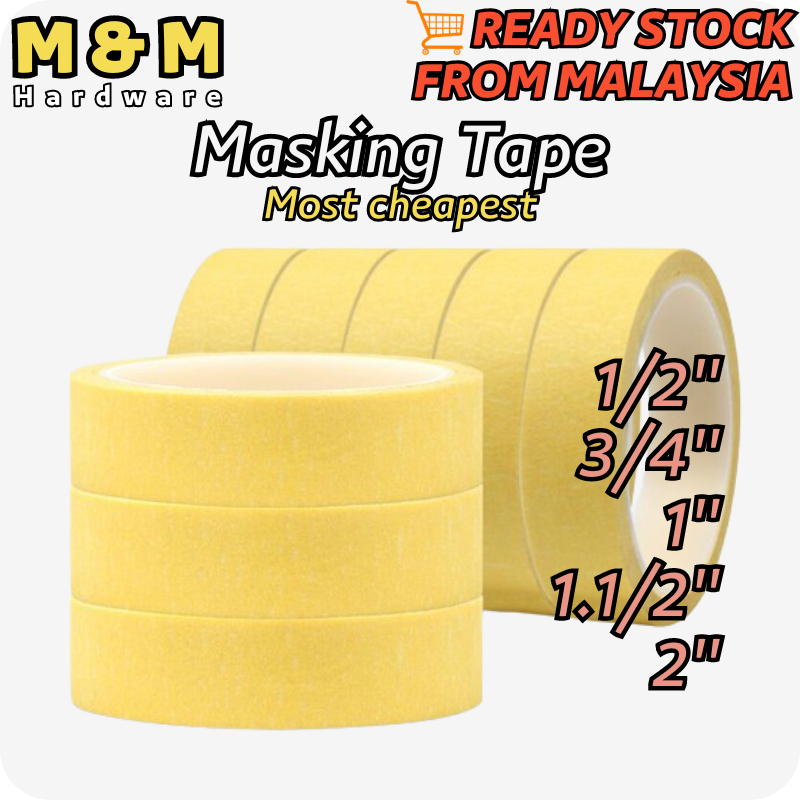 Masking Tape 12mm 18mm 24mm 36mm 48mm x 8meter Pita Pelekat Painting ...