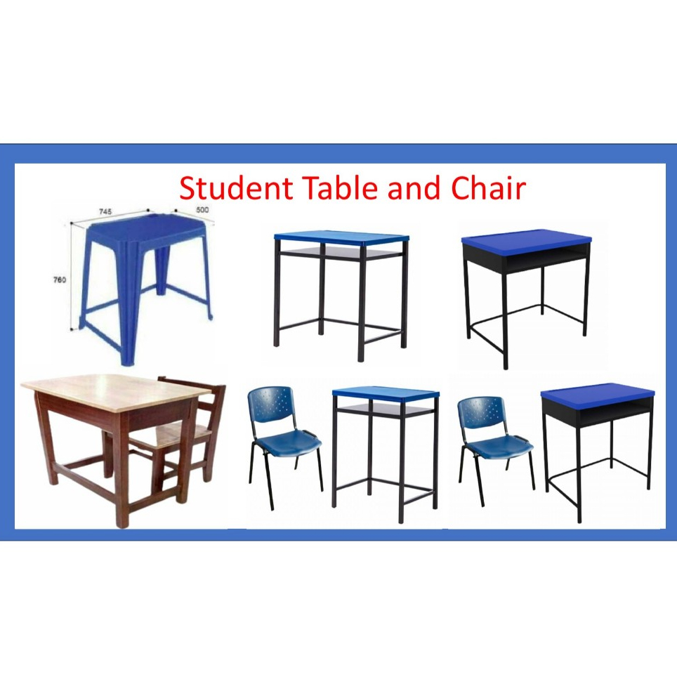 School table/Student table with Drawer/Meja pelajar Sekolah Rendah and ...