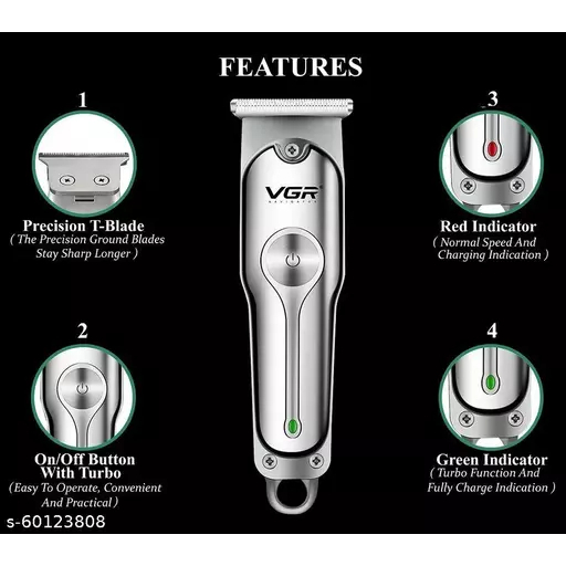 VGR V-071 Zero Adjustable Cordless Professional Rechargeable Hair trimmer Metal Barber Use V071 ...