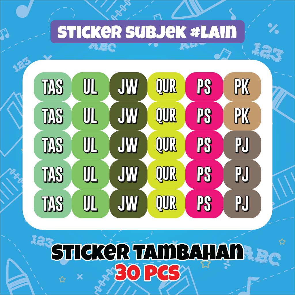 A4 SIZE JADUAL WAKTU KELAS SEKOLAH | KAFA DENGAN STICKER | Shopee Malaysia