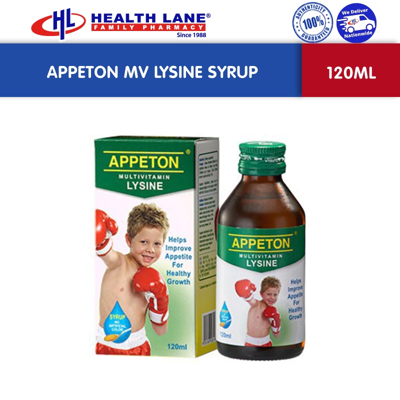 APPETON MULTIVITAMIN LYSINE SYRUP (120ML) | support a healthy appetite ...