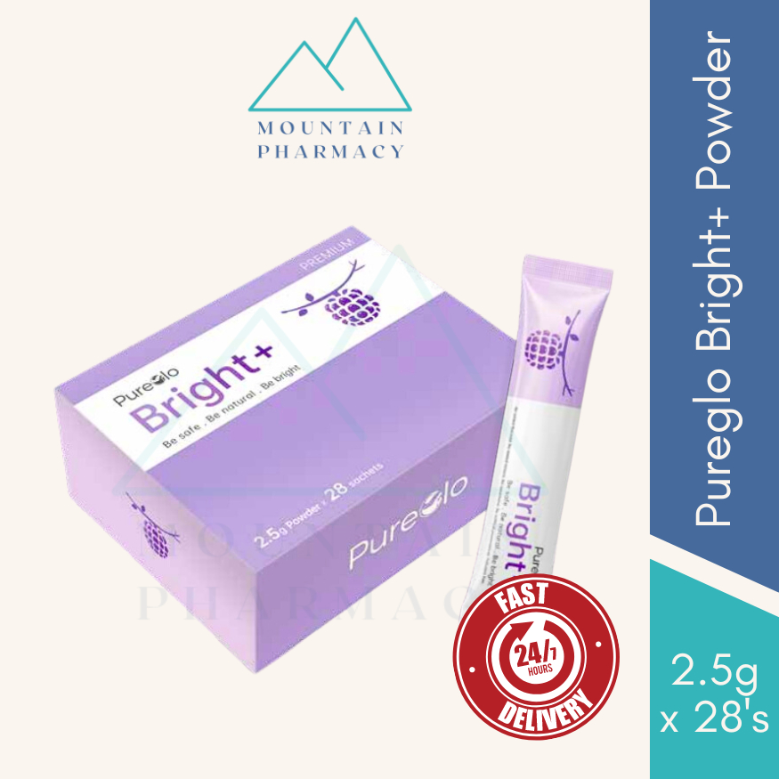 [BUY 3 @ RM387] Pureglo Bright+ Powder 2.5g (28's/bos) *for Eye, Brain ...