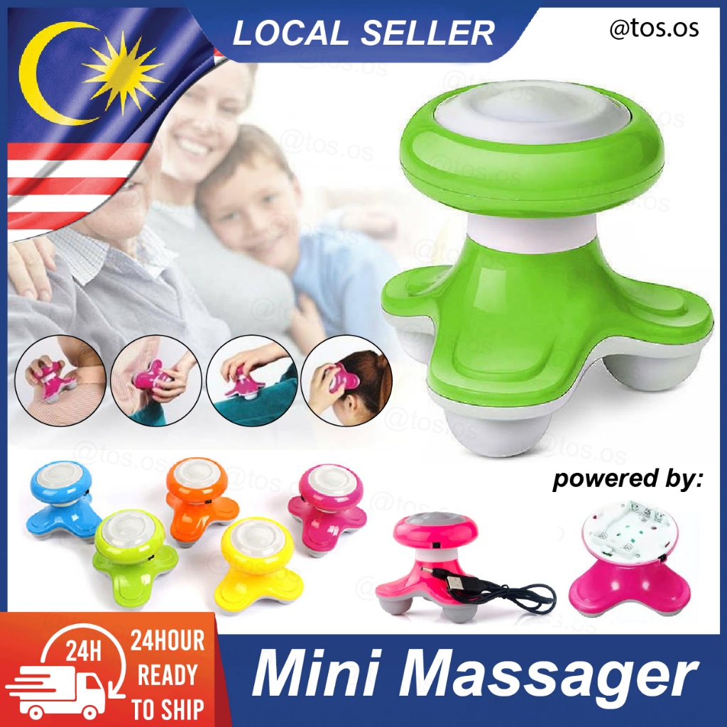 Mini Massager USB Rechargeable & Battery Operated Wave Vibrating Pain ...