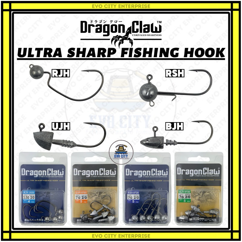 Dragon Claw Ultra Sharp Fishing Hook Jighead (RJH) (BJH) (RSH) (UJH) | Shopee Malaysia