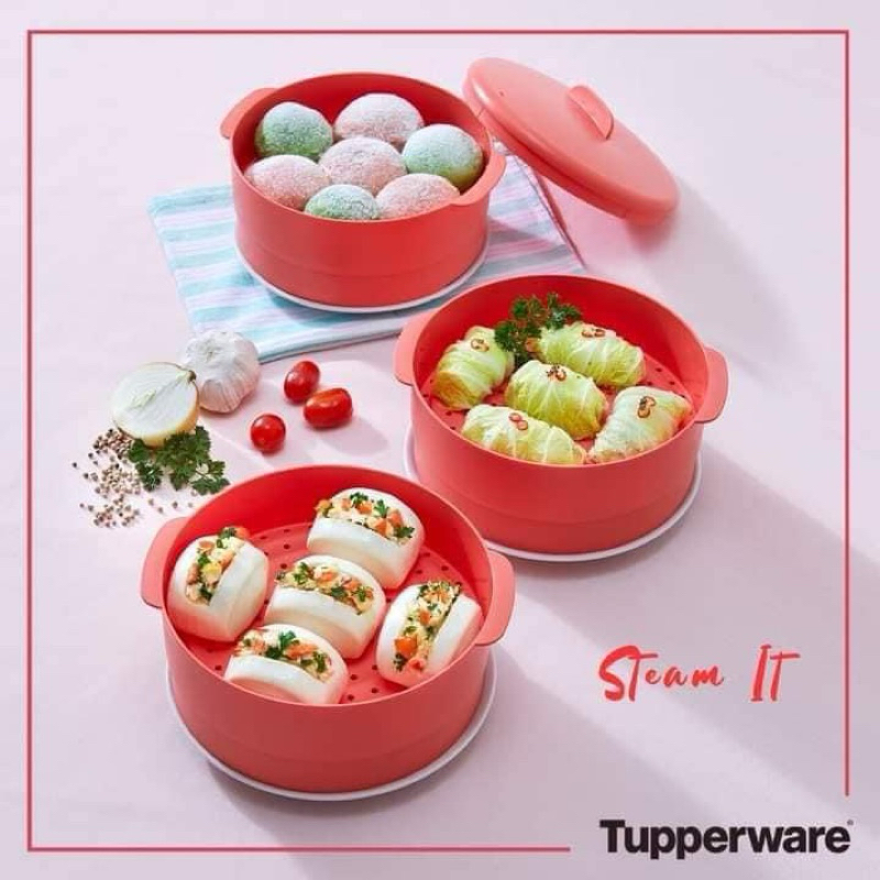 Tupperware Steam it 2 layer pengukus- 1 Set | Shopee Malaysia