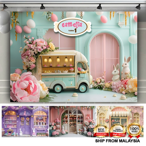 Photography Banner / Banner - Macaron / Floral / Spring / Sweet ...