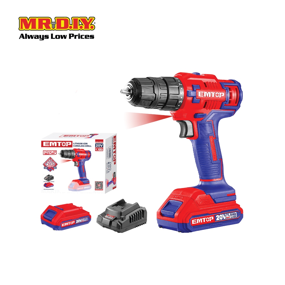 EMTOP Lithium-Ion Cordless Drill ECDL620012-3 | Shopee Malaysia