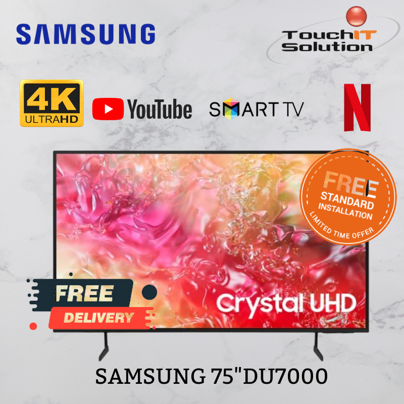 SAM SUNG Crystal UHD DU7000 4K Smart TV (2024) UA55DU7000 / UA65DU7000 ...