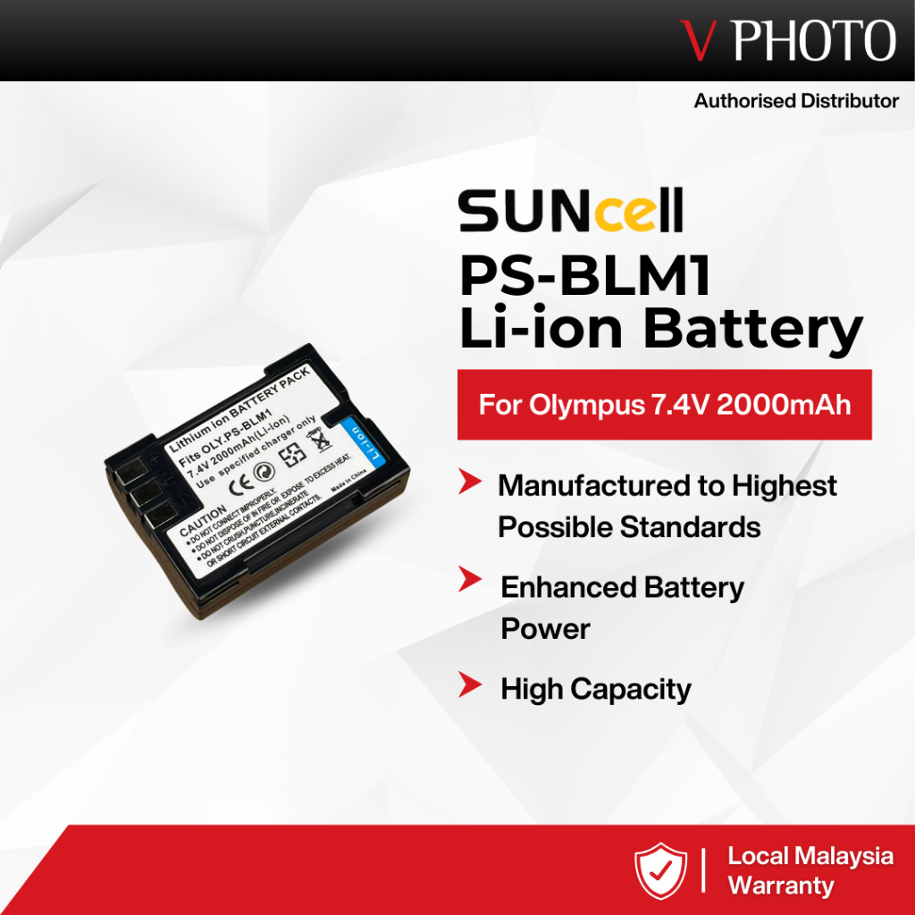 Suncell PS-BLM1 3.6V 2000mAh Rechargeable Camera Battery | Shopee Malaysia