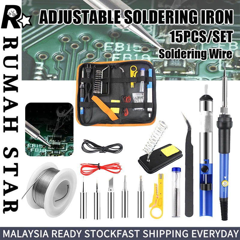 Electric Solder Iron Set 15in1 Soldering Iron Set Electric Solder Iron ...
