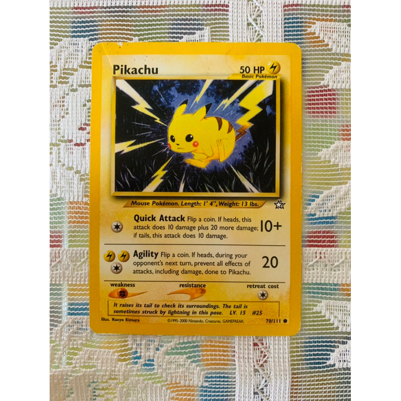 Pokémon TCG : Pikachu Neo Genesis. Highly Played condition. | Shopee ...