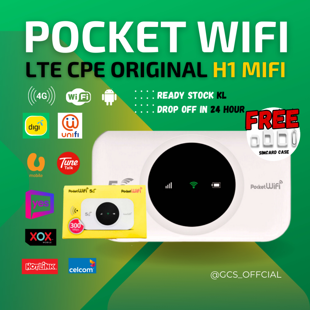 READY STOCK 4G LTE H1 Pocket WiFi Router Portable WiFi Modem MiFi ...