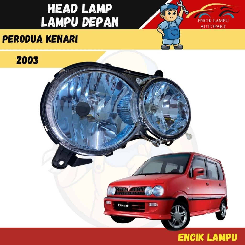 Perodua Kenari Head Lamp Lampu Kereta Headlamp Front Lamp Lights Lampu ...