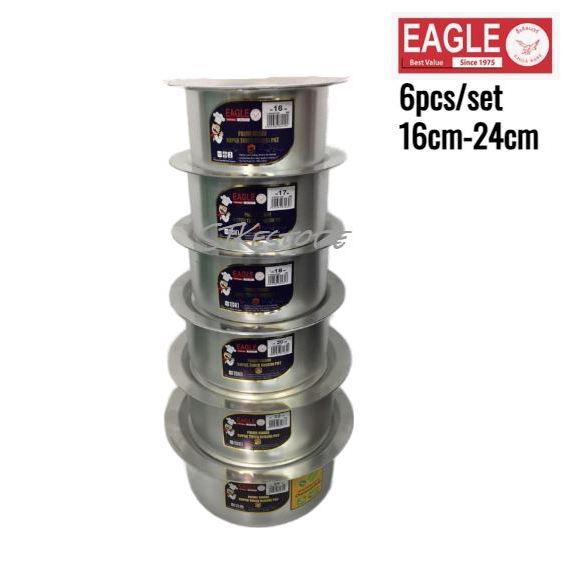 Eagle Brand Cooking Pot Set Prime Aluminium Super Thick Degchi Pot ...